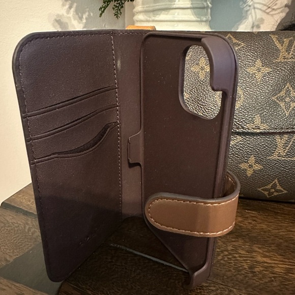 Coach | Accessories | Coach Signature Canvas Phone Case In Brown And ...